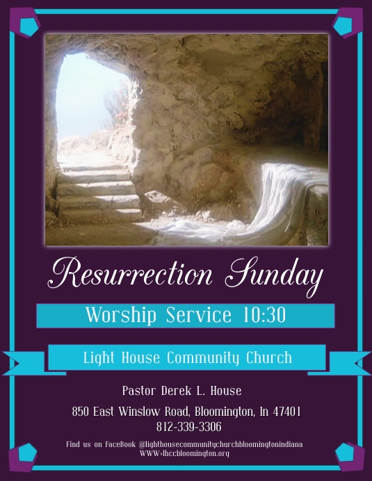 Resurrection Sunday "Empty Tomb" Flyer Template | PosterMyWall